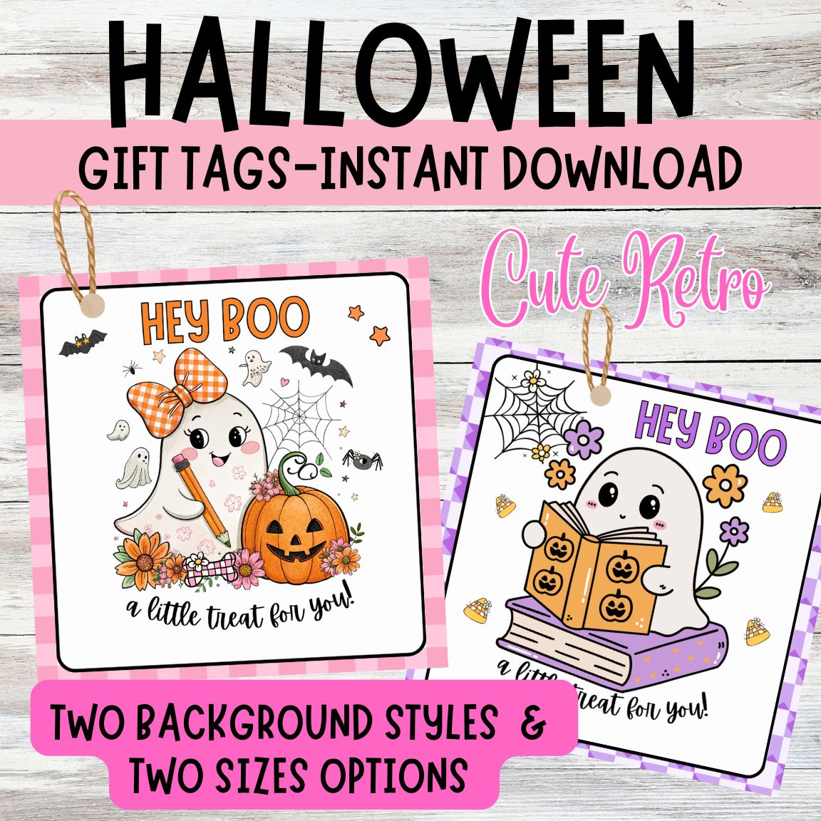 cute ghost gift tag