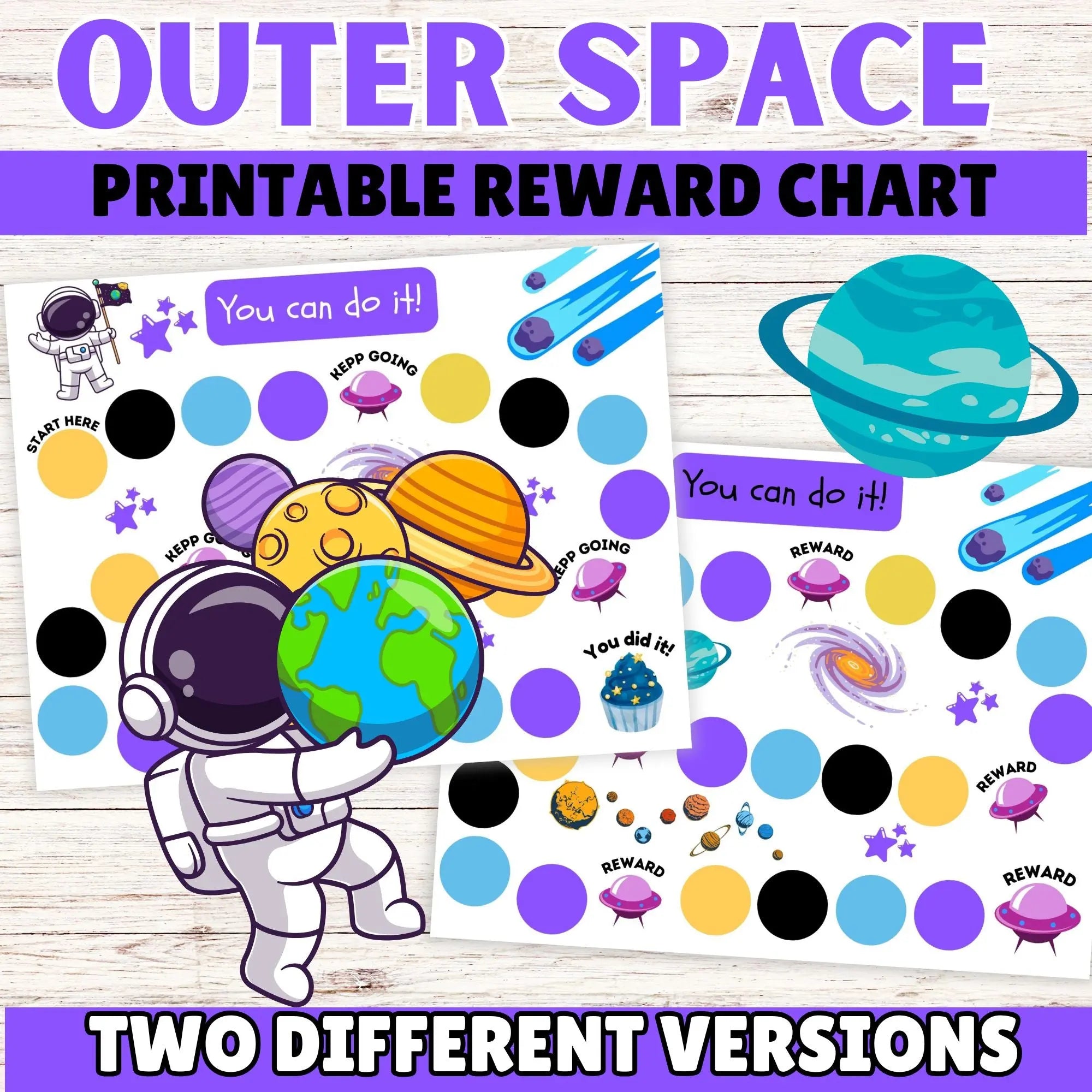 Out of This World! Outer Space Kids Reward Chart & Sticker Set - Reusa ...