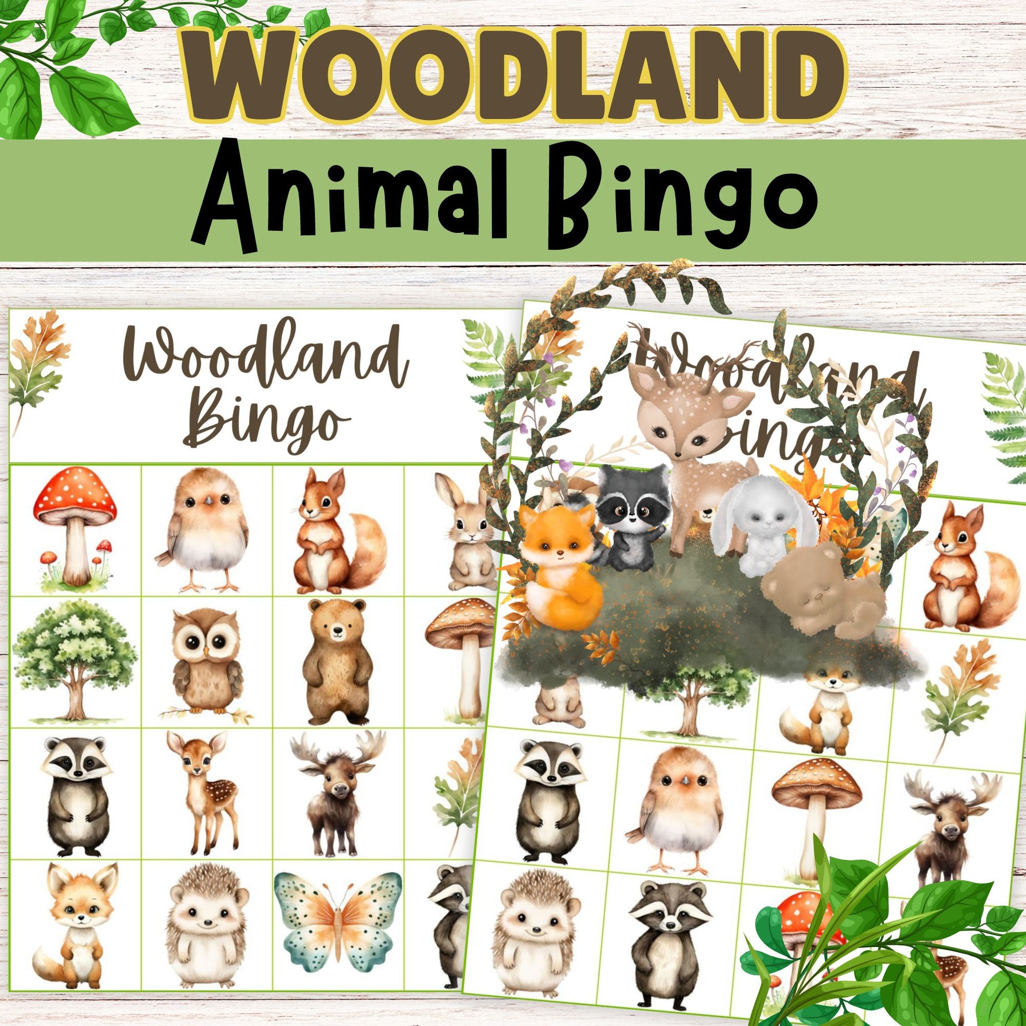 Woodland Bingo Game - Printable – Girly Girl Tutus
