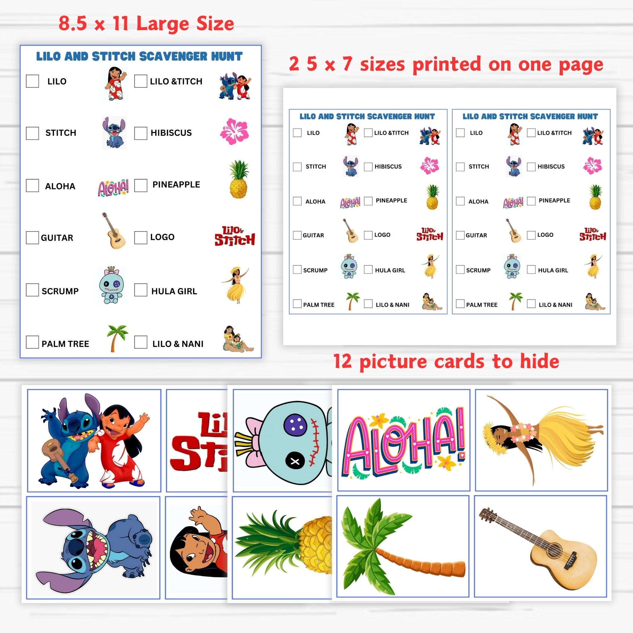 Lilo and Stitch Scavenger Hunt - Lilo and Stitch Printable – Girly Girl ...