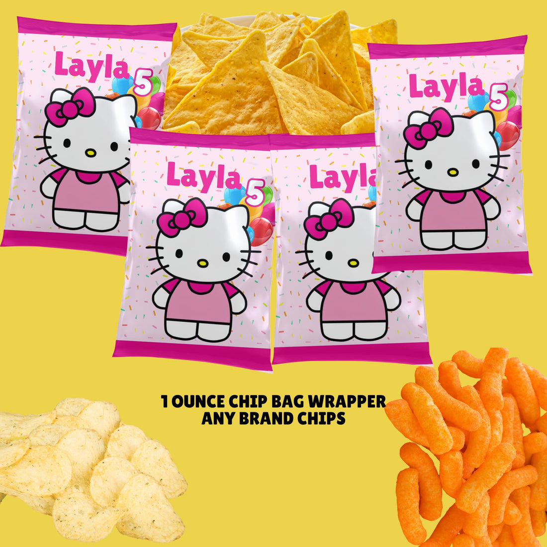 Hello Kitty Chip Bag Template - Cute Pink Hello Kitty Chip Bag - Canva ...