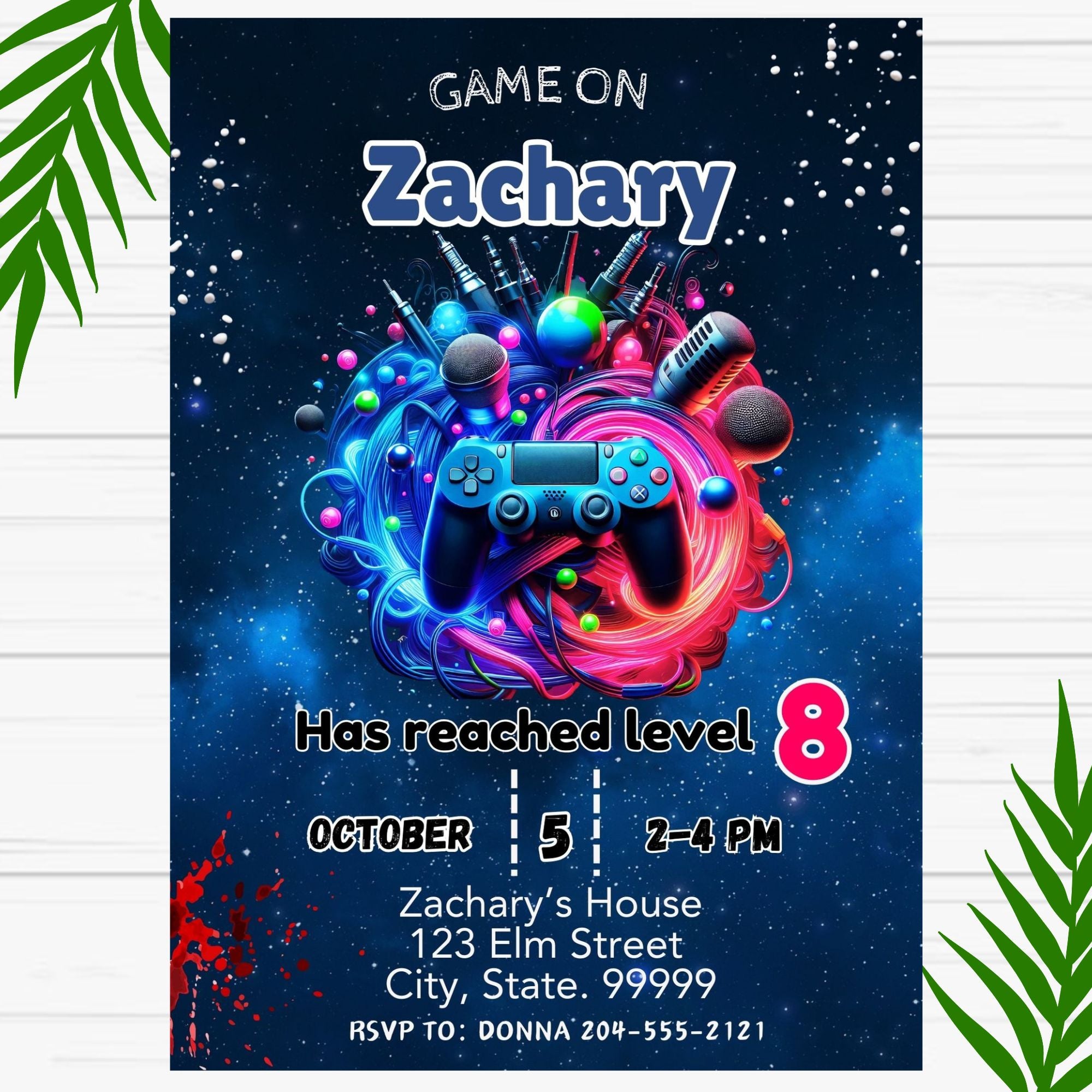 Gamer Birthday Party Invitations - Gamer Birthday Printable Invites ...