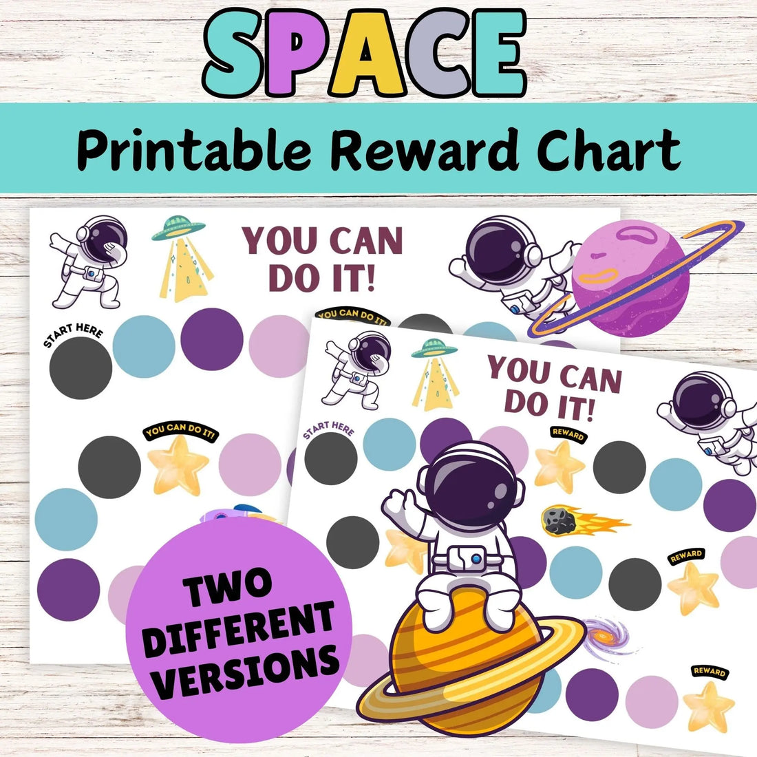 Space Reward Chart - Printable Kids Outer Space Reward Chart Online ...