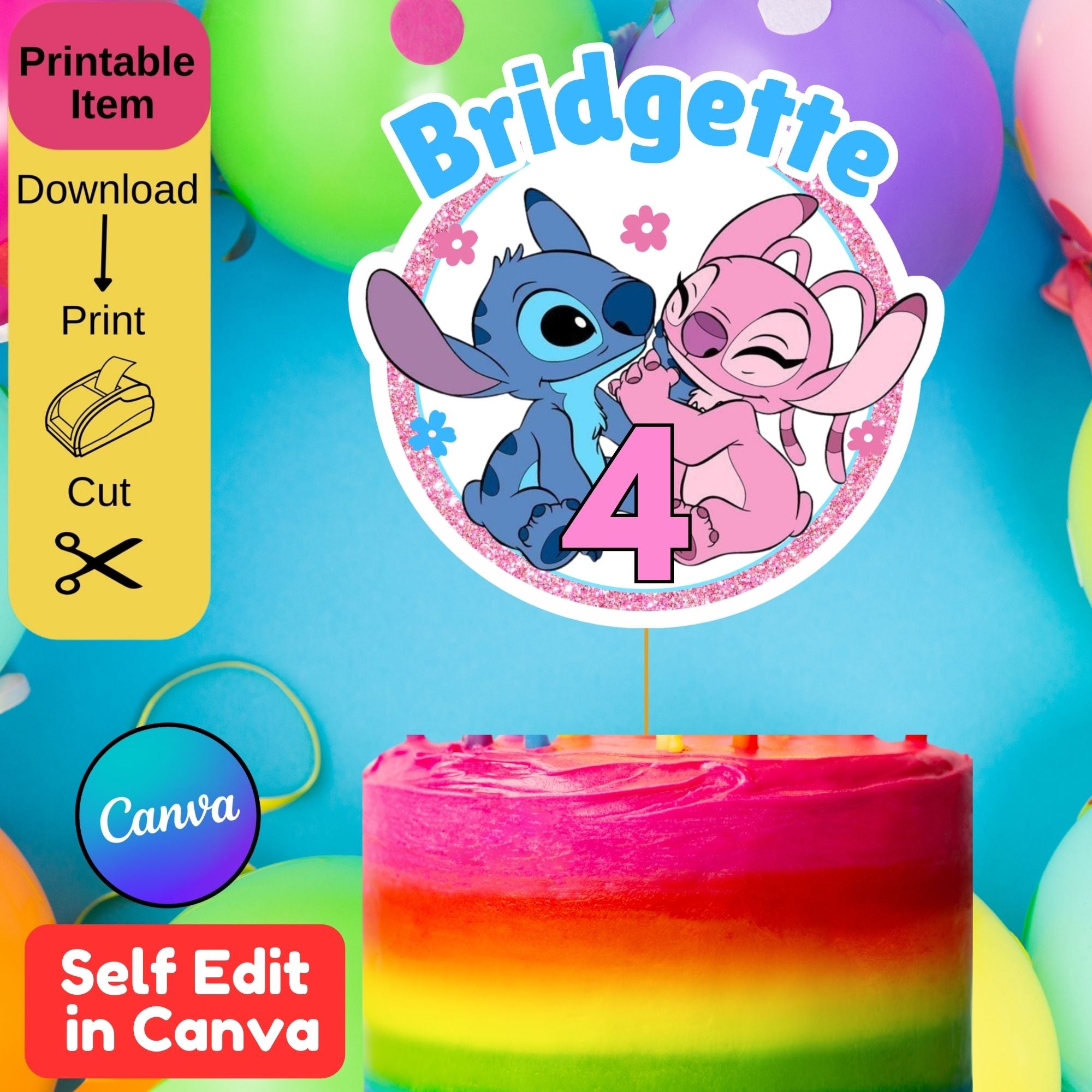 Cake Topper Love Lilo Cake Topper Lilo And Stitch Cake Toppers ...