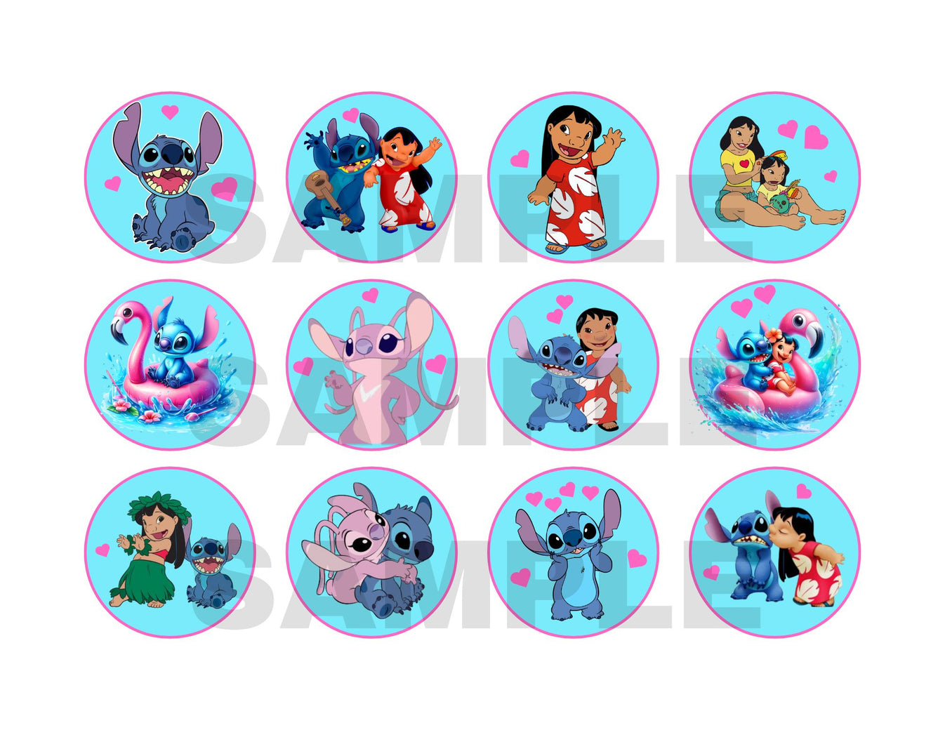 Lilo and Stitch Cake Toppers - Lilo and Stich Cupcake Toppers – Girly ...