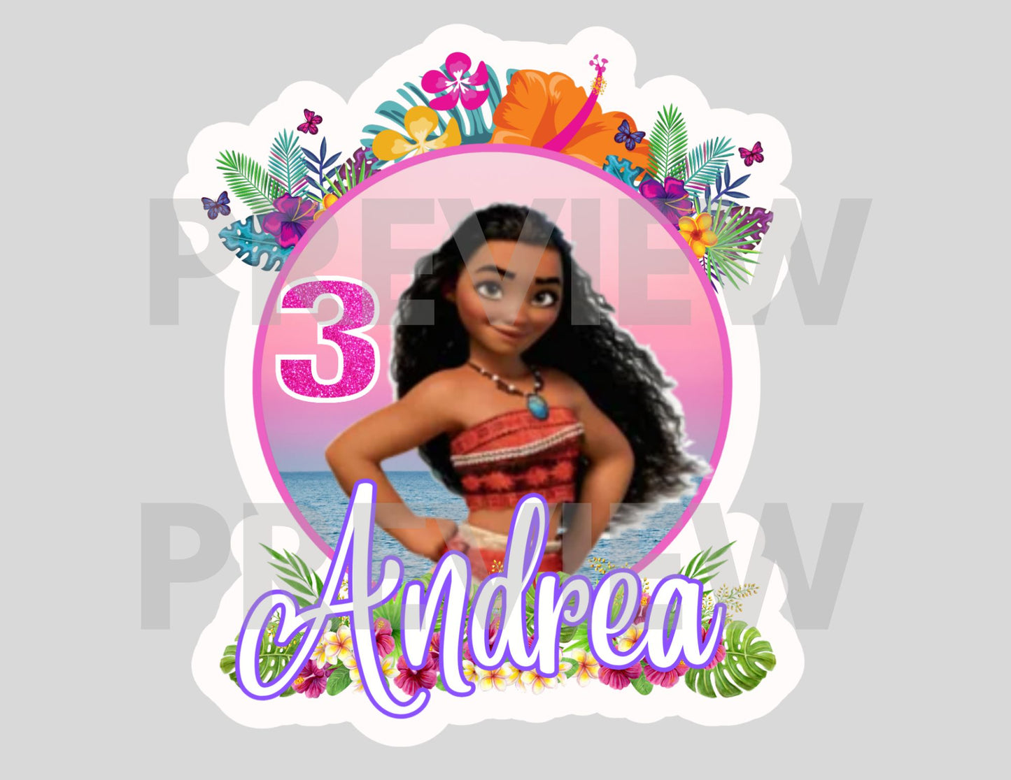 Moana Cake Topper Printable Cute Moana Printable Cake Topper Girly Girl Tutus