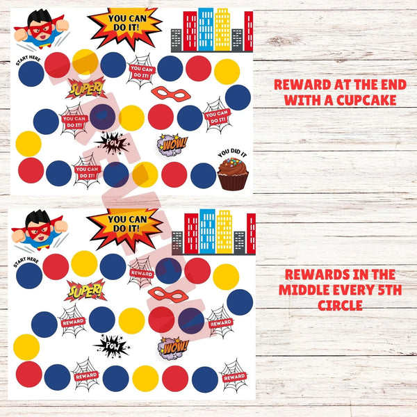 Boys Superhero Reward Chart - Printable Superhero Reward Chart Online ...