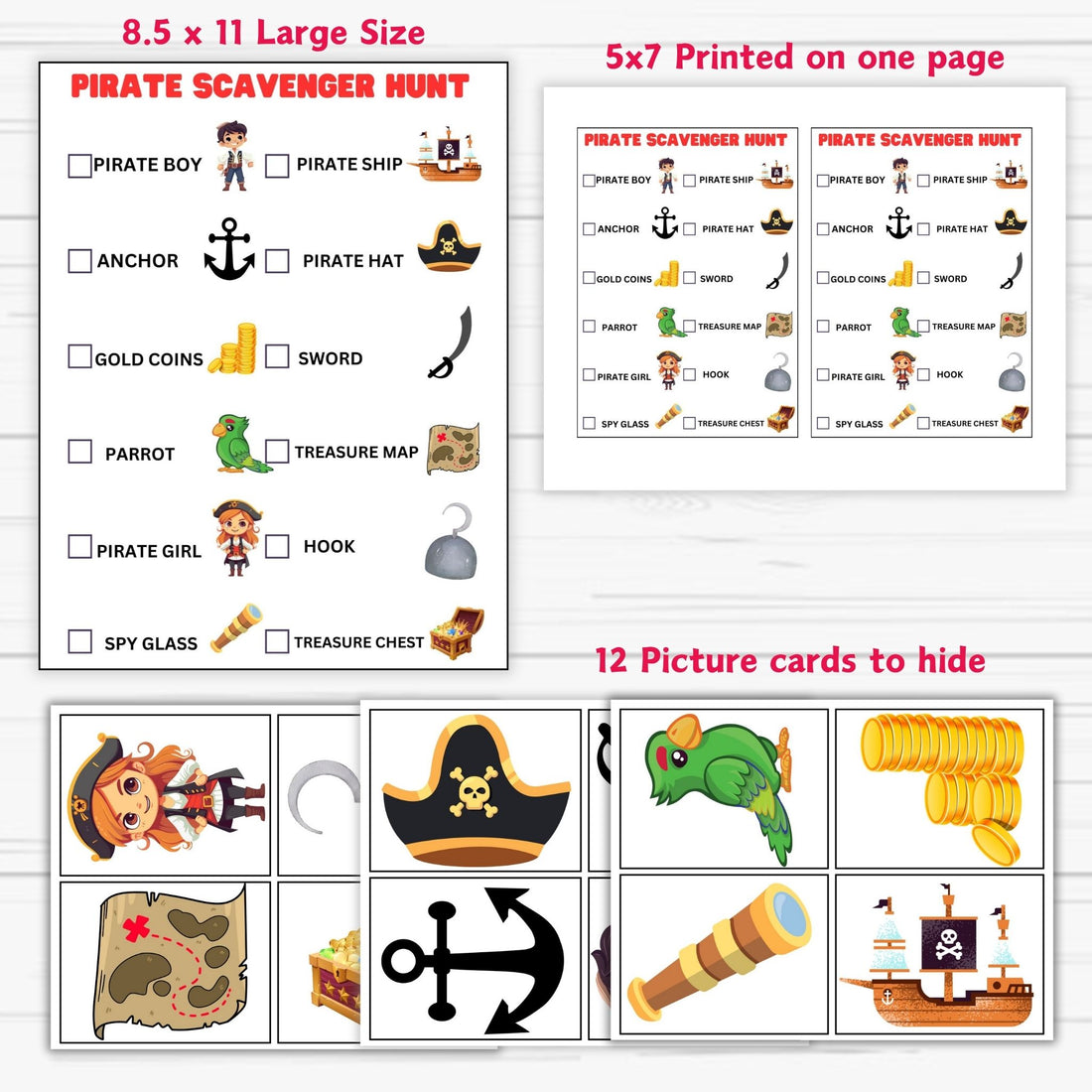 Pirate Scavenger Hunt for Kids- Pirate Activity Printable – Girly Girl ...