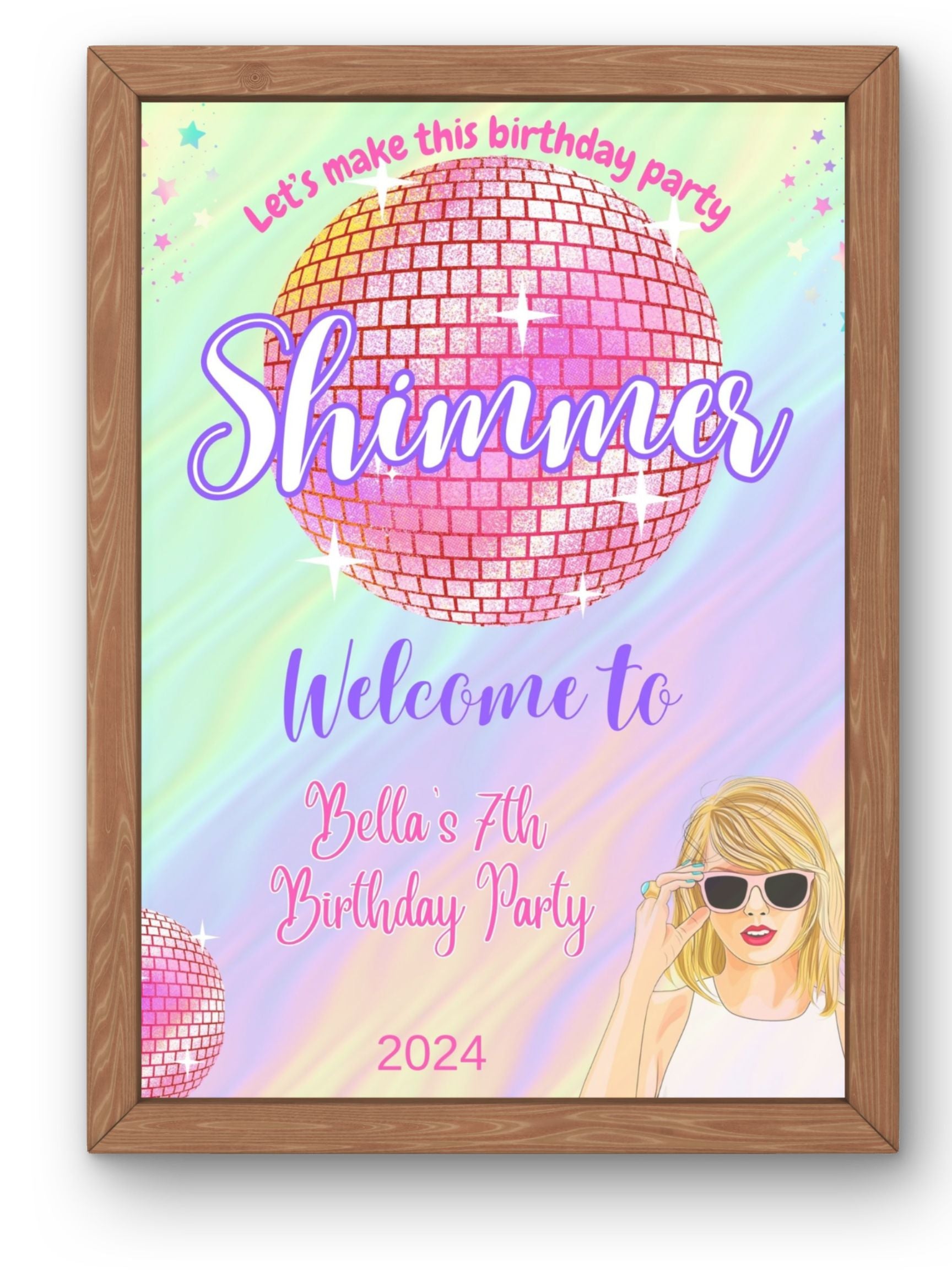 Taylor Swift Birthday Welcome Poster - PDF – Girly Girl Tutus