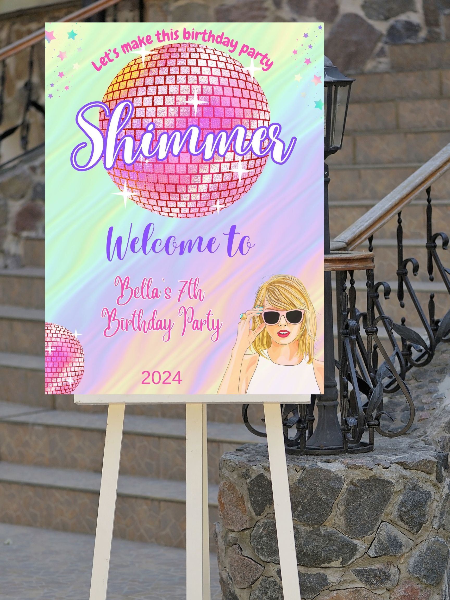 Taylor Swift Birthday Welcome Sign and Poster - PDF – Girly Girl Tutus